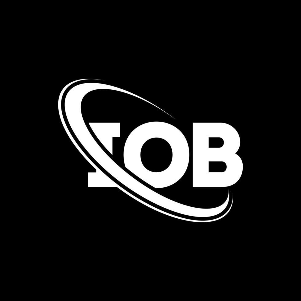 IOB logo. IOB letter. IOB letter logo design. Initials IOB logo linked with circle and uppercase ...