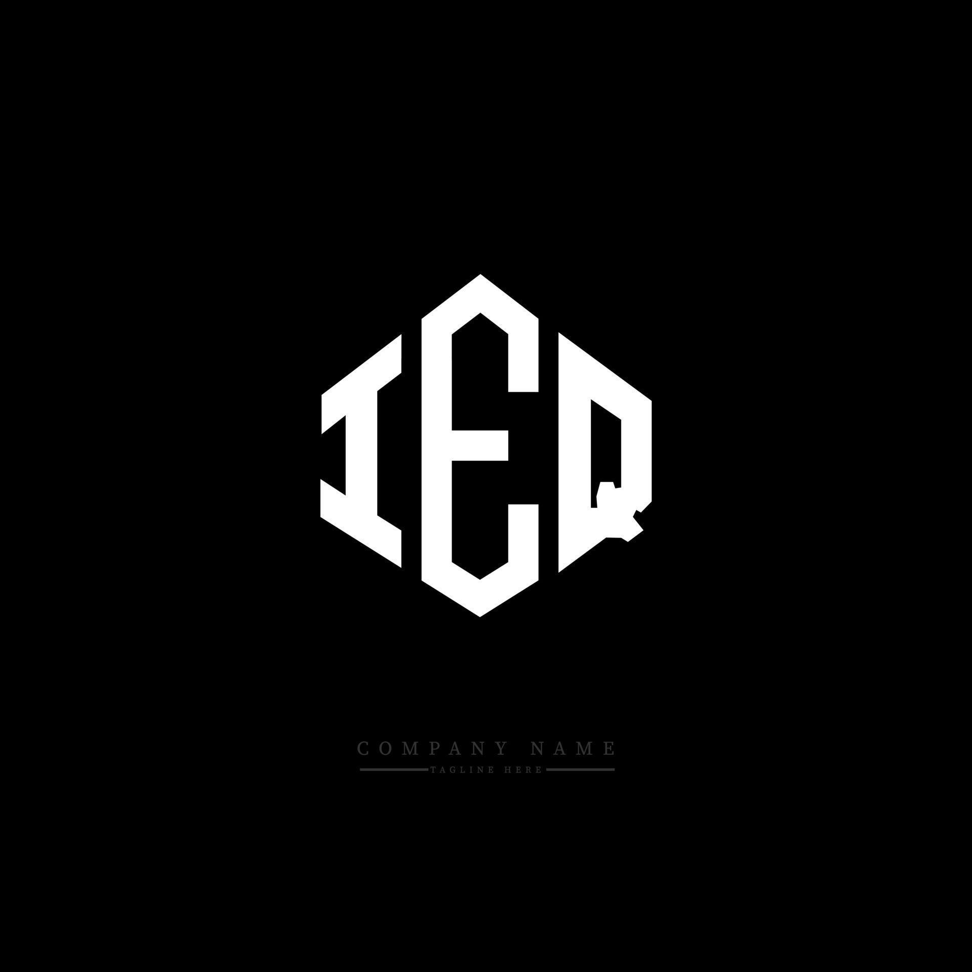 IEQ letter logo design with polygon shape. IEQ polygon and cube shape logo design. IEQ hexagon ...