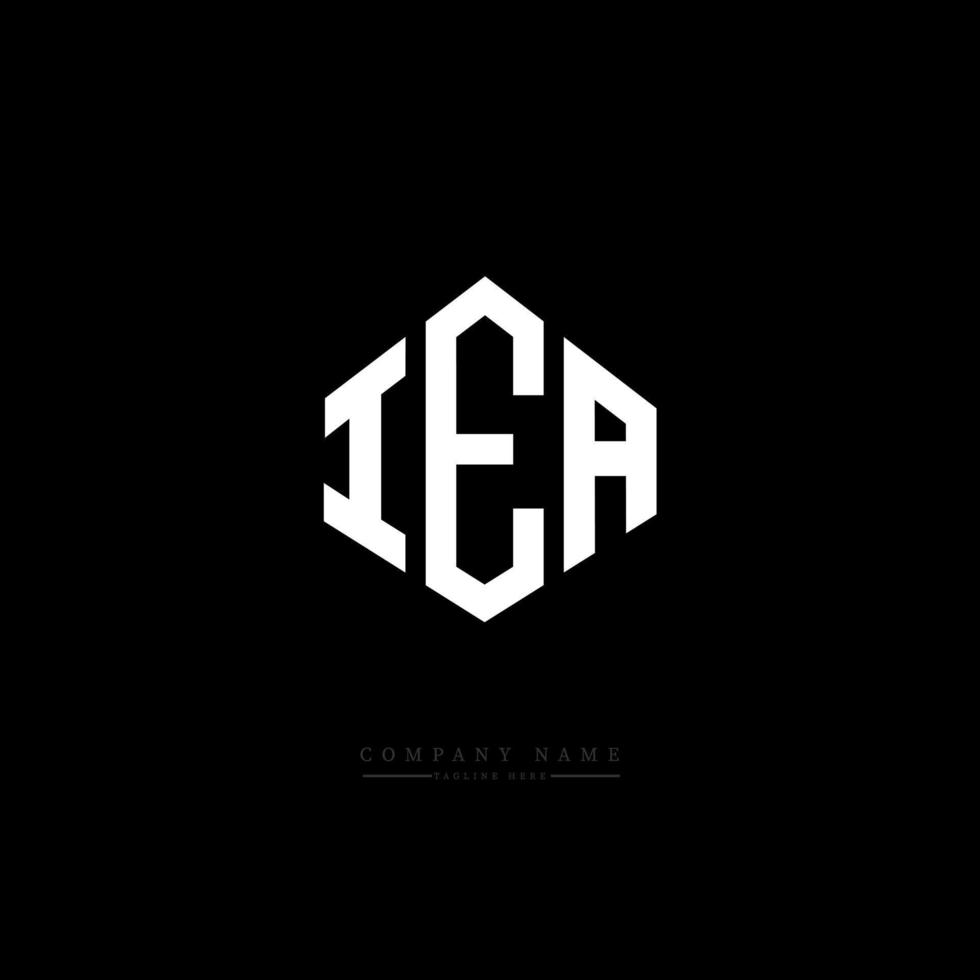 IEA letter logo design with polygon shape. IEA polygon and cube shape logo design. IEA hexagon ...