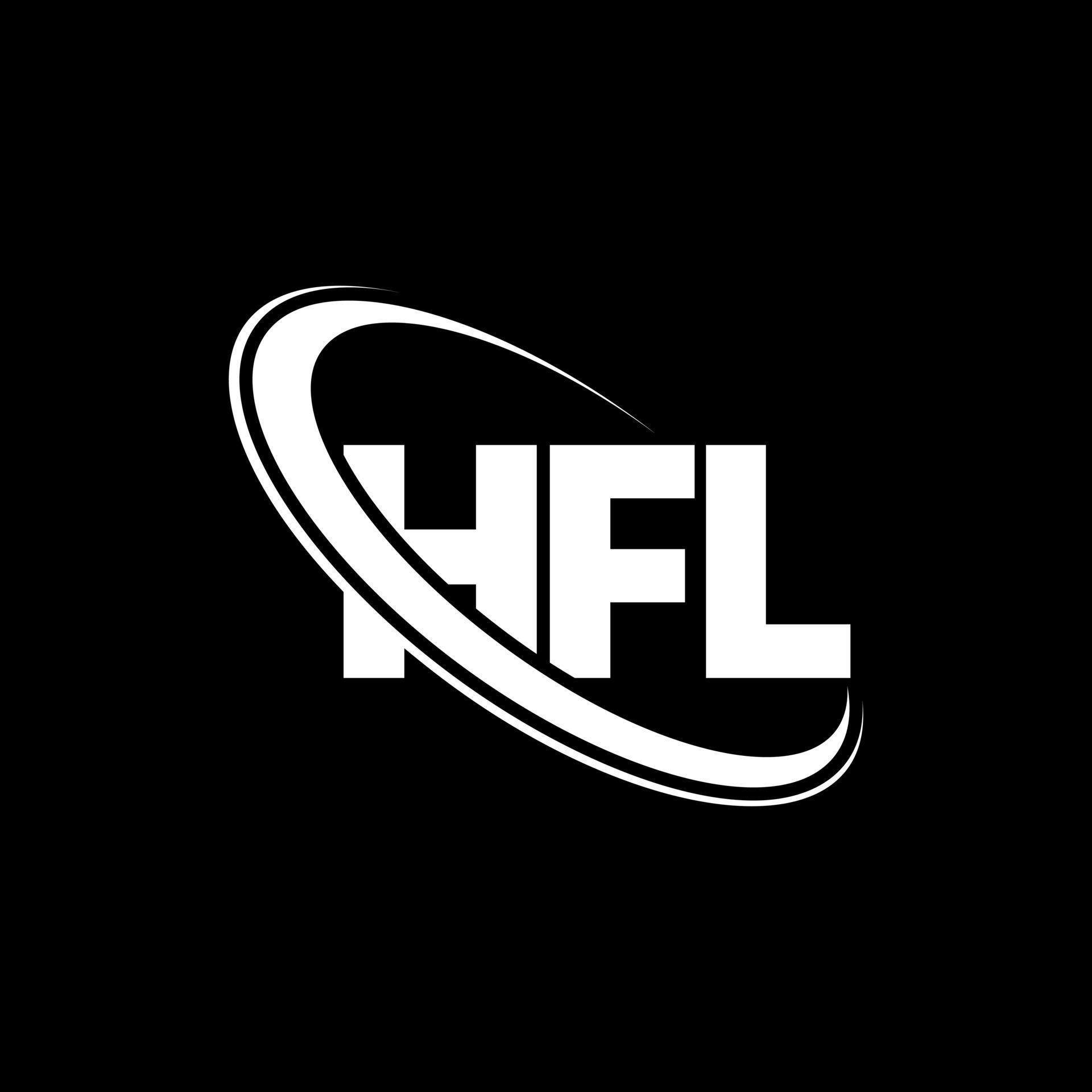 HFL logo. HFL letter. HFL letter logo design. Initials HFL logo linked with circle and uppercase ...