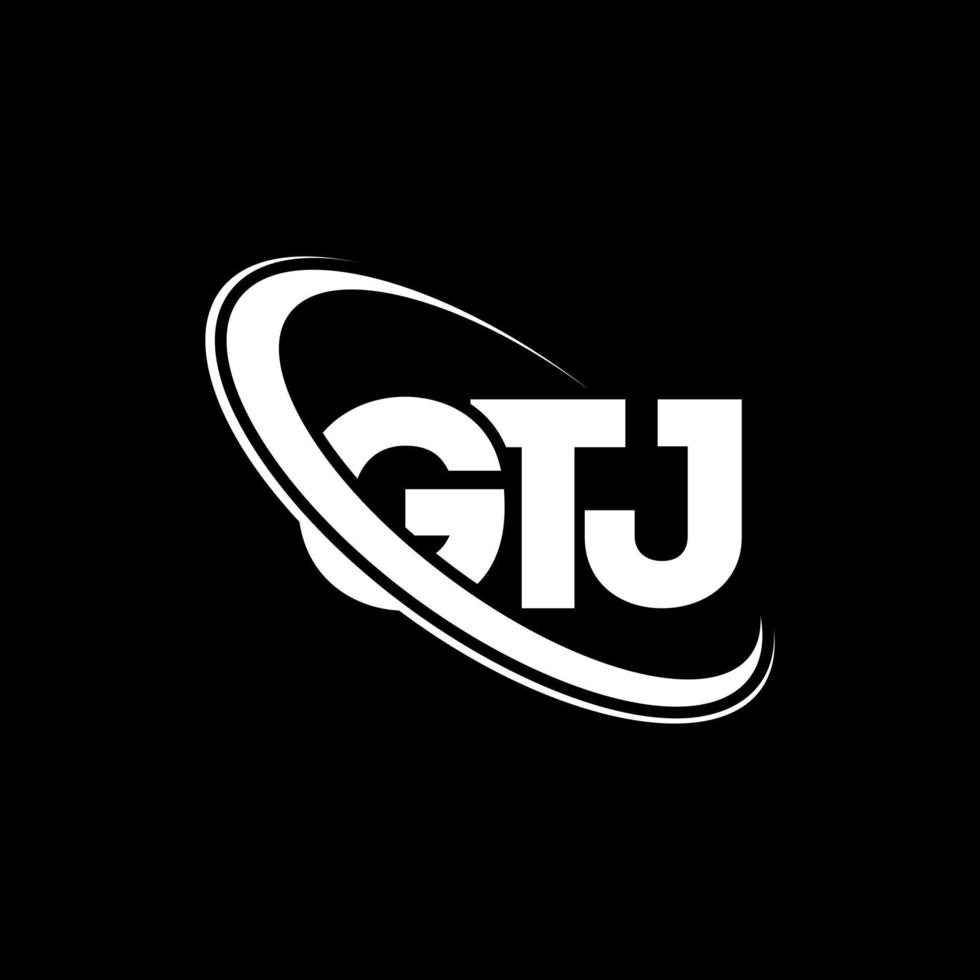 logotipo de gtj. letra gtj. diseño del logotipo de la letra gtj. logotipo de iniciales gtj ...