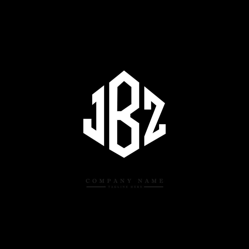 JBZ letter logo design with polygon shape. JBZ polygon and cube shape logo design. JBZ hexagon ...