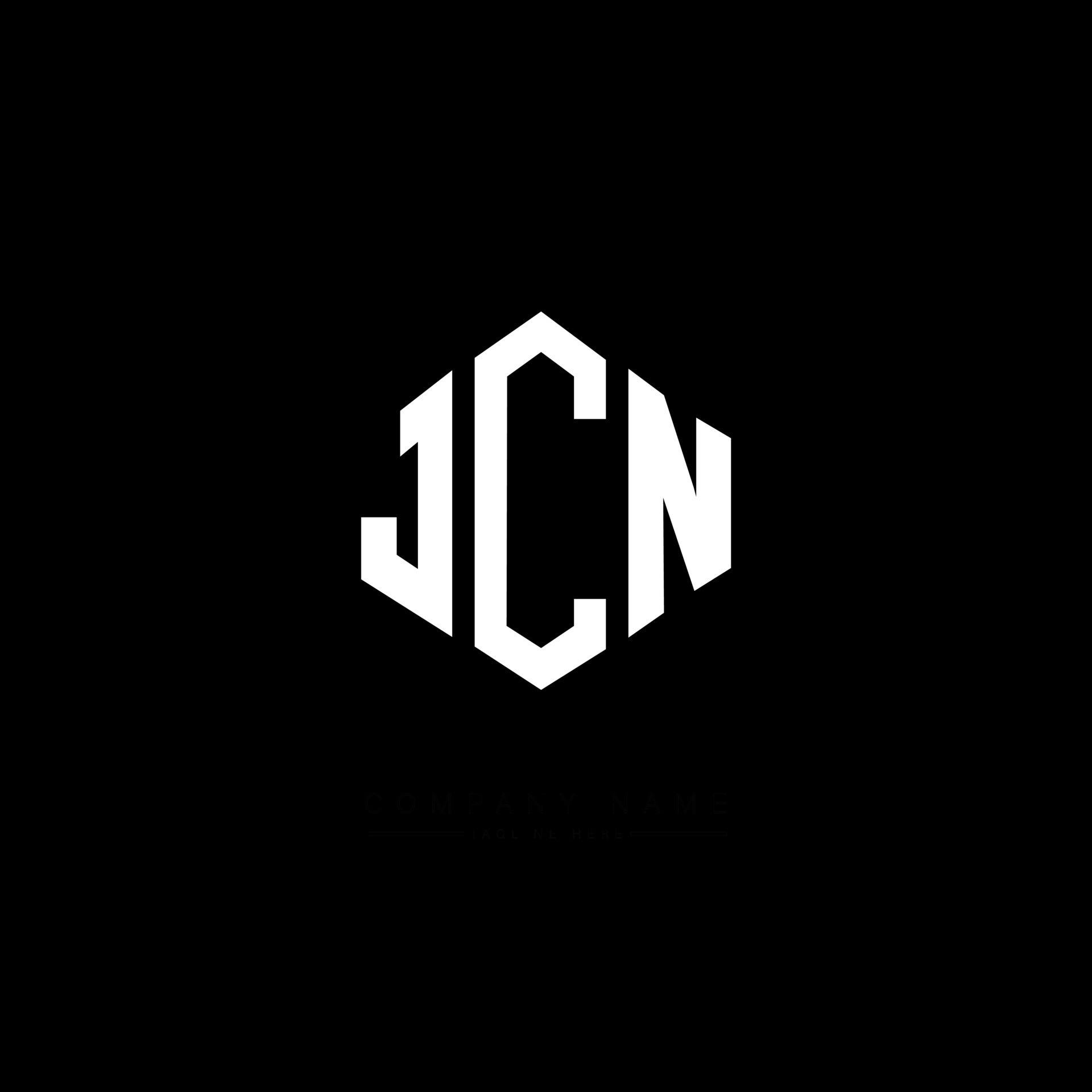 diseño de logotipo de letra jcn con forma de polígono. jcn polígono y diseño de logotipo en ...