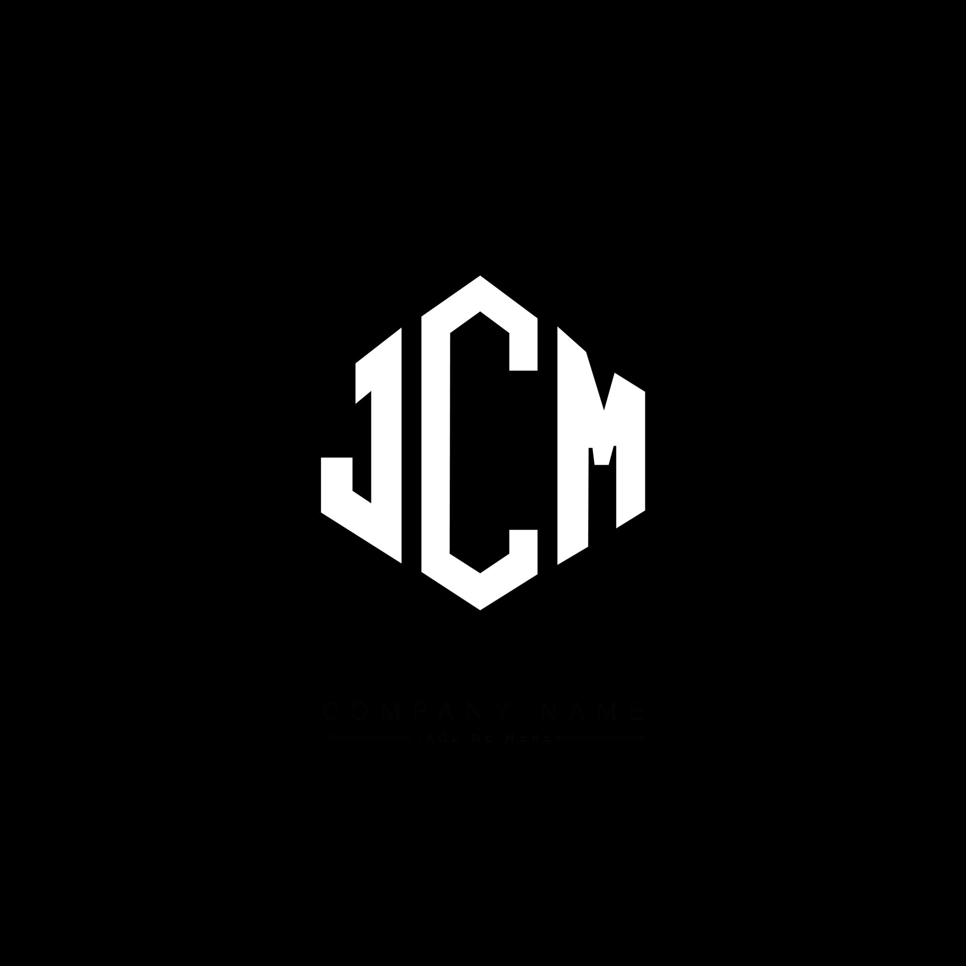 diseño de logotipo de letra jcm con forma de polígono. jcm polígono y diseño de logotipo en ...