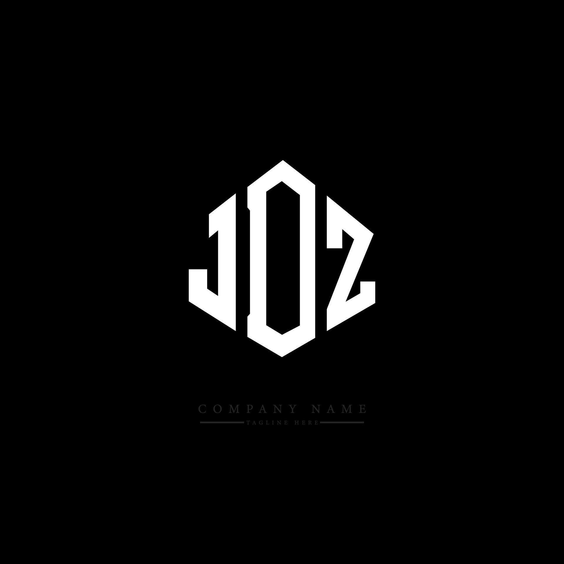 JDZ letter logo design with polygon shape. JDZ polygon and cube shape logo design. JDZ hexagon ...