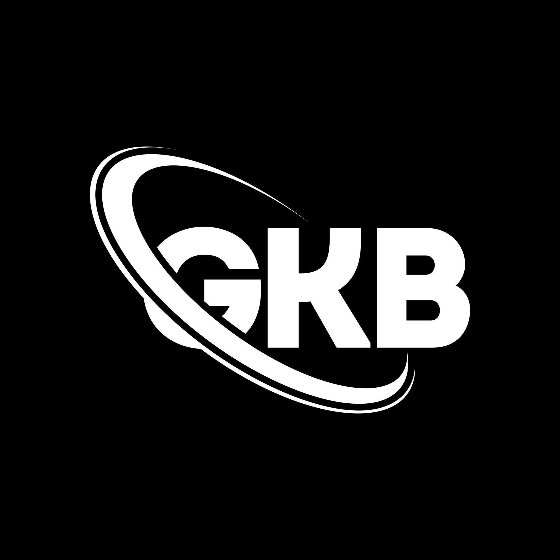GKB logo. GKB letter. GKB letter logo design. Initials GKB logo linked with circle and uppercase ...