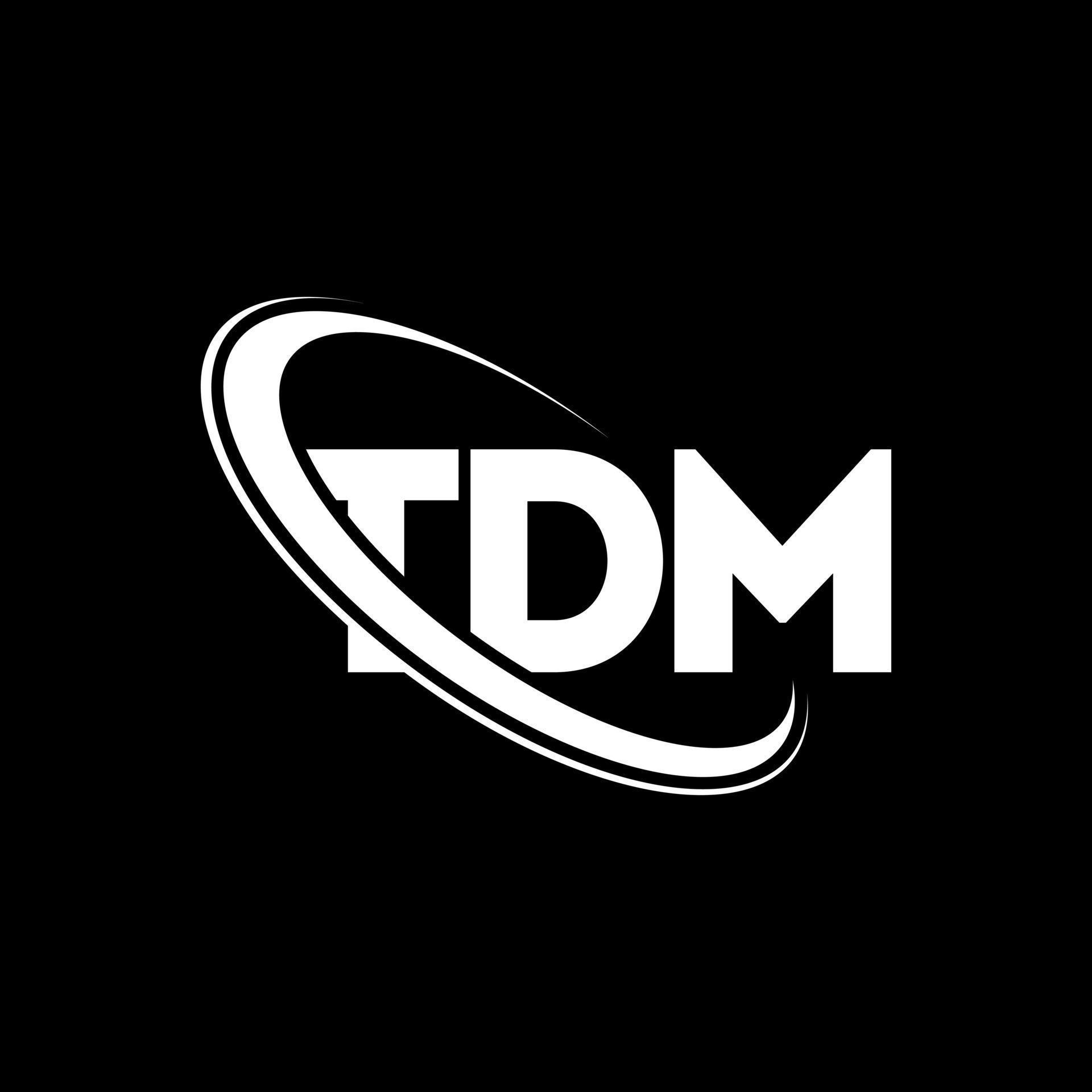TDM logo. TDM letter. TDM letter logo design. Initials TDM logo linked with circle and uppercase ...