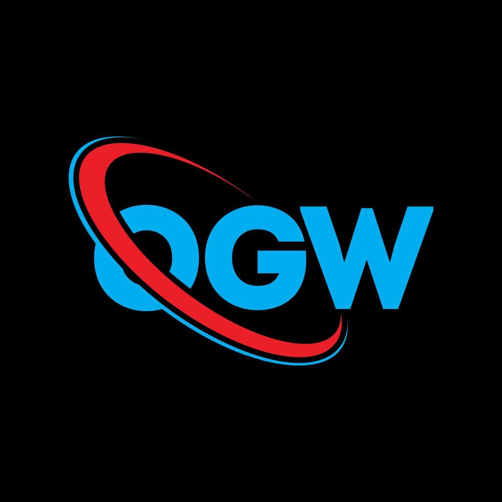 logotipo de ogw. carta de ogw. diseño del logotipo de la letra ogw. logotipo de iniciales ogw ...