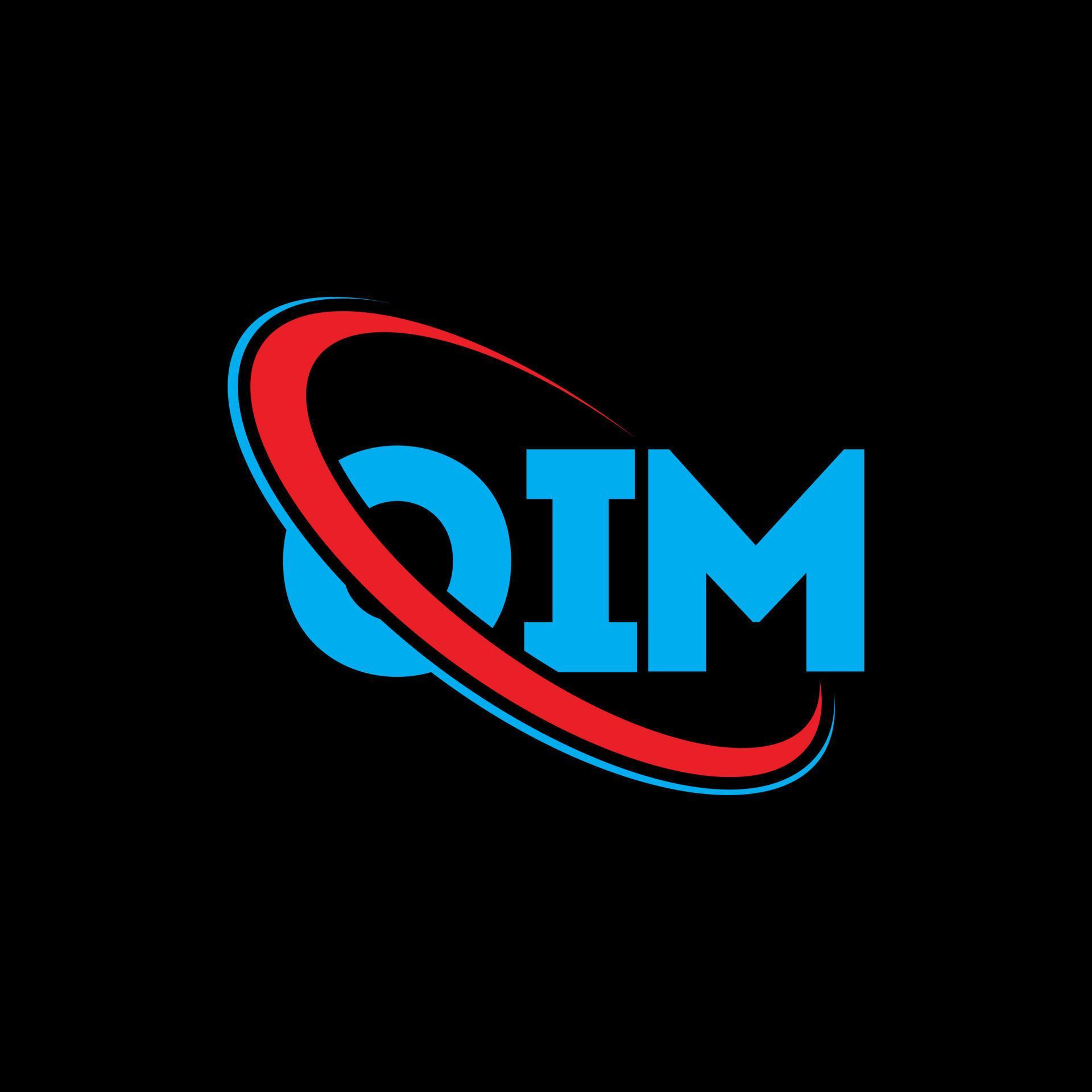 OIM logo. OIM letter. OIM letter logo design. Initials OIM logo linked with circle and uppercase ...