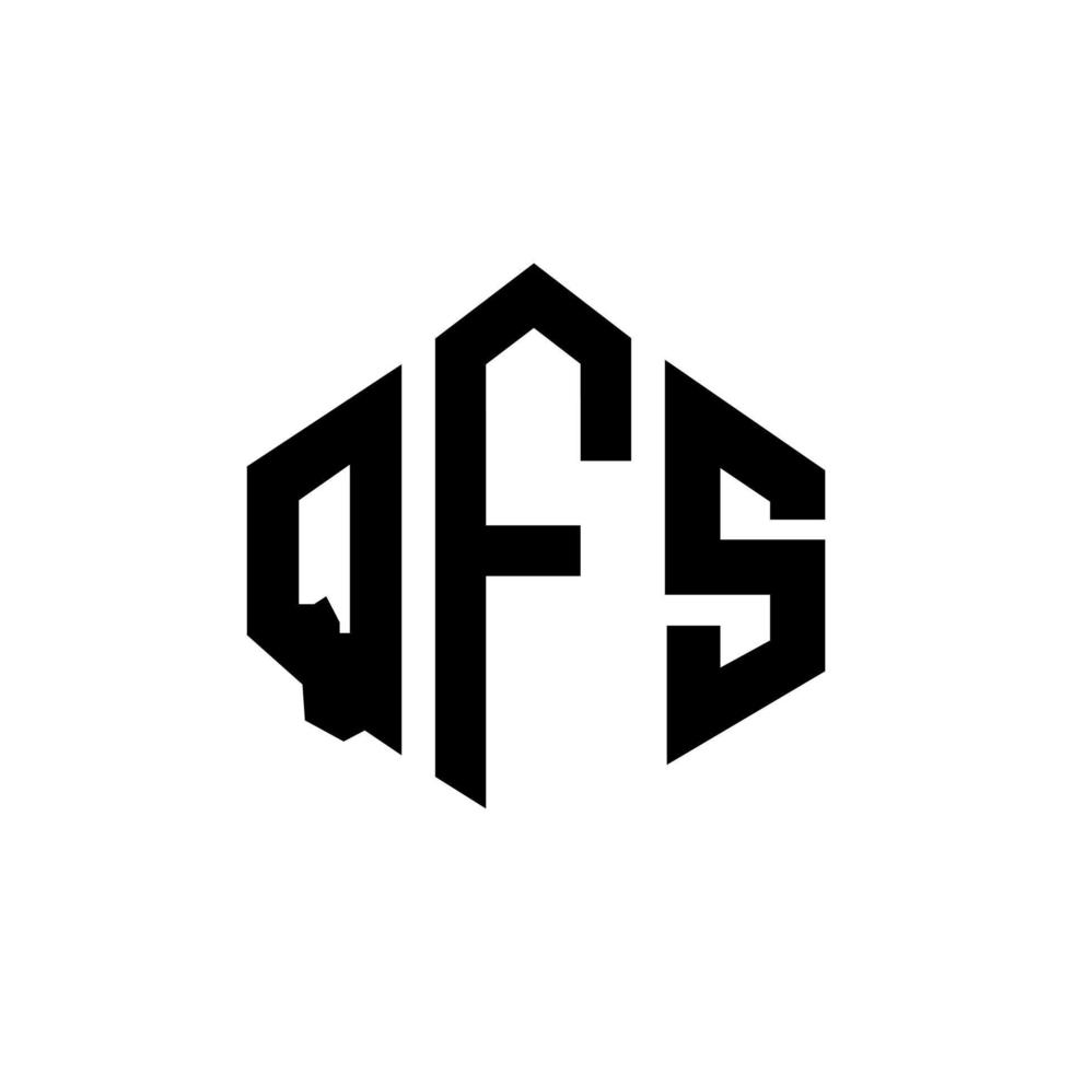 QFS letter logo design with polygon shape. QFS polygon and cube shape logo design. QFS hexagon ...