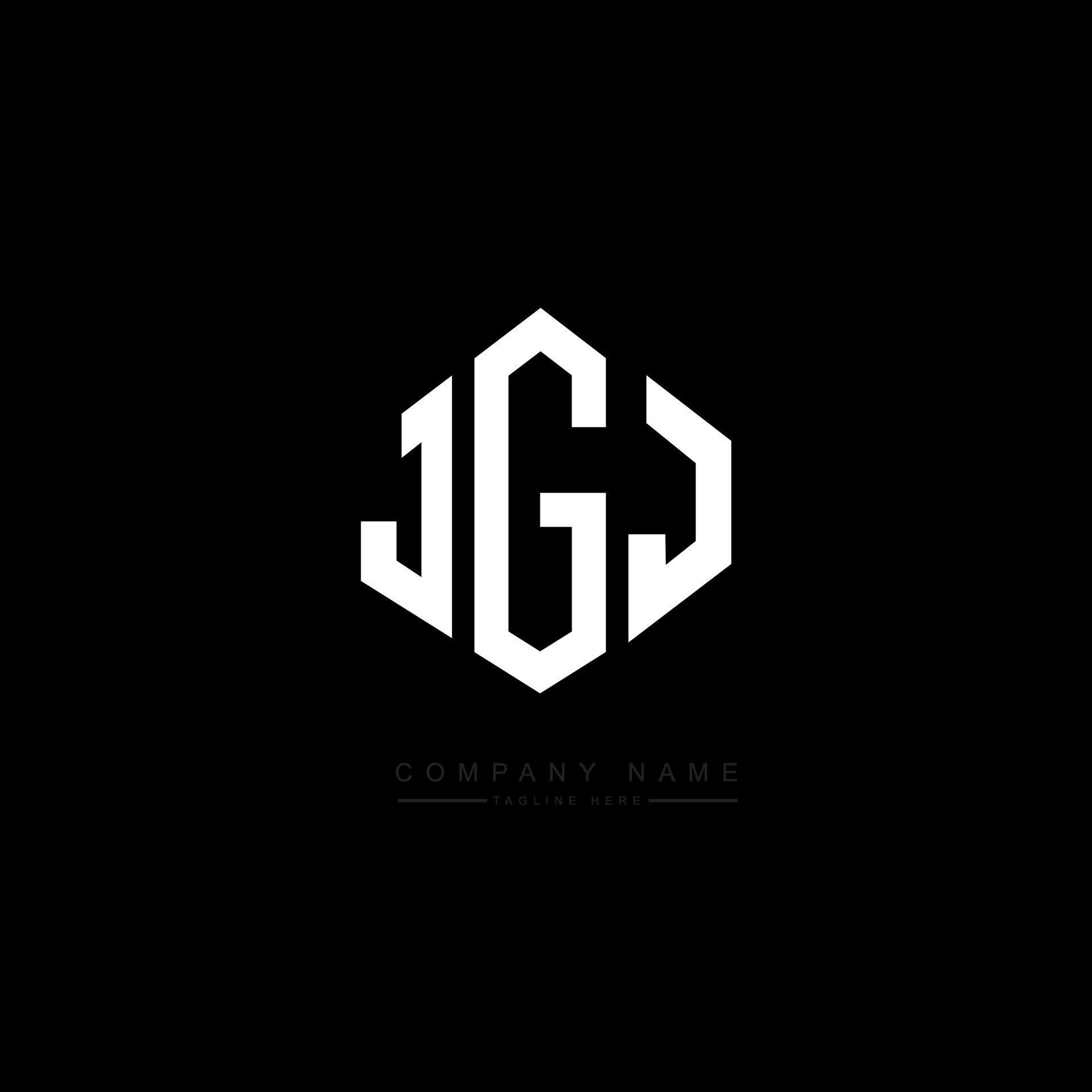 JGJ letter logo design with polygon shape. JGJ polygon and cube shape logo design. JGJ hexagon ...