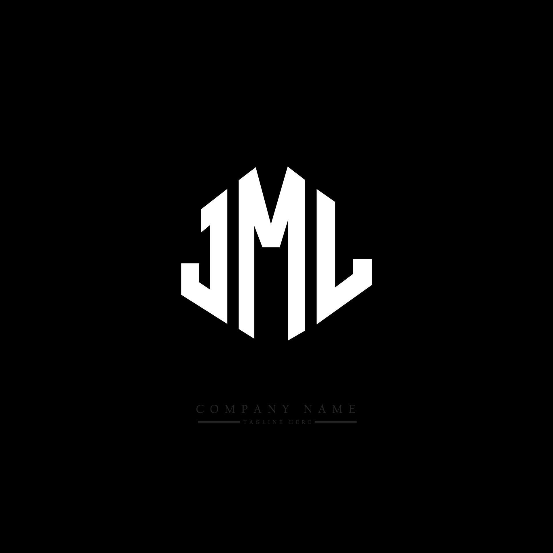 diseño de logotipo de letra jml con forma de polígono. jml polígono y diseño de logotipo en ...