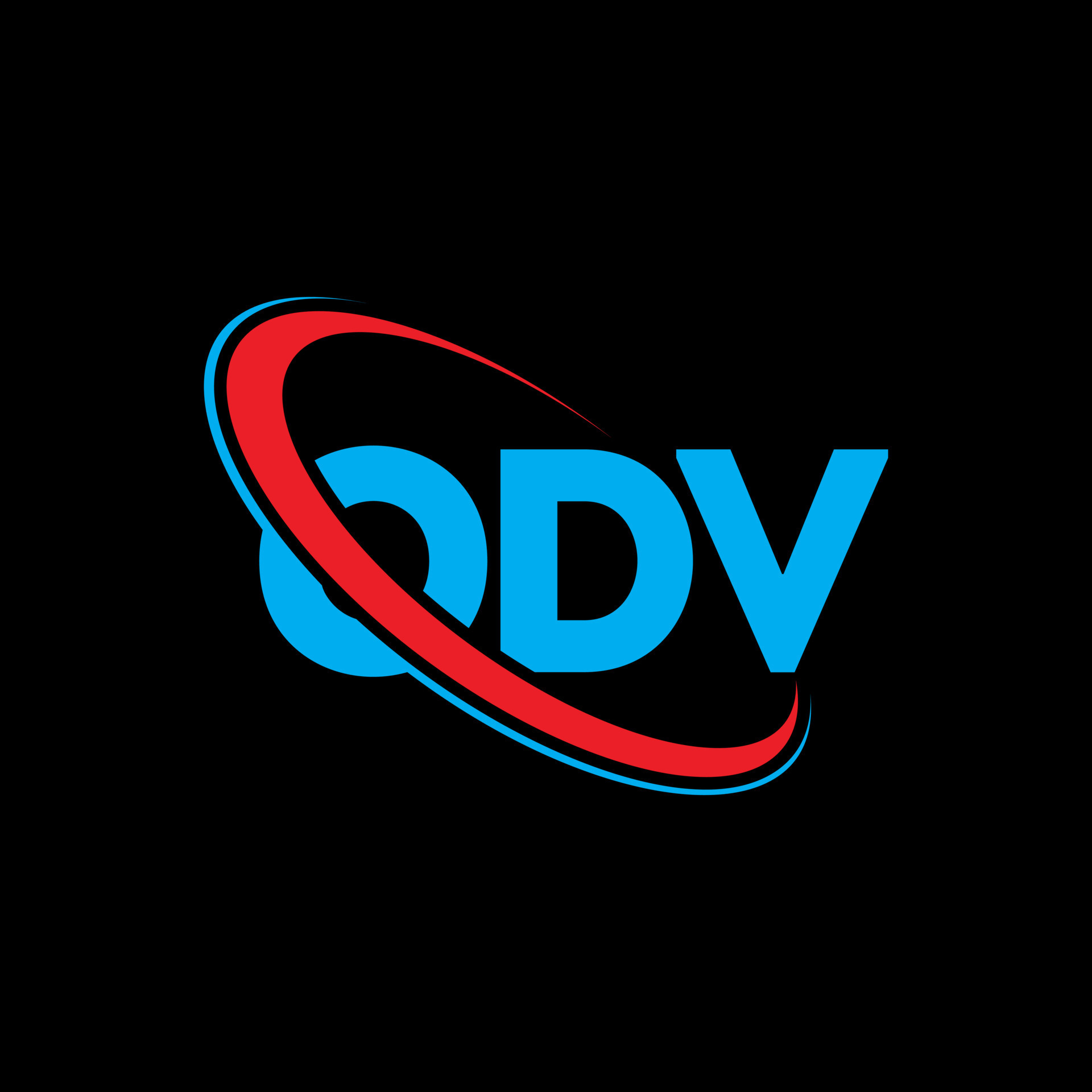 ODV logo. ODV letter. ODV letter logo design. Initials ODV logo linked with circle and uppercase ...