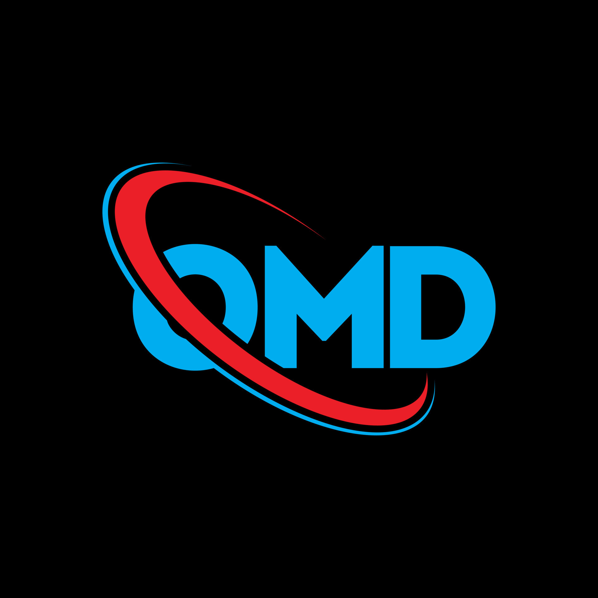 logotipo de OMD. letra original. diseño del logotipo de la letra omd. logotipo de iniciales omd ...