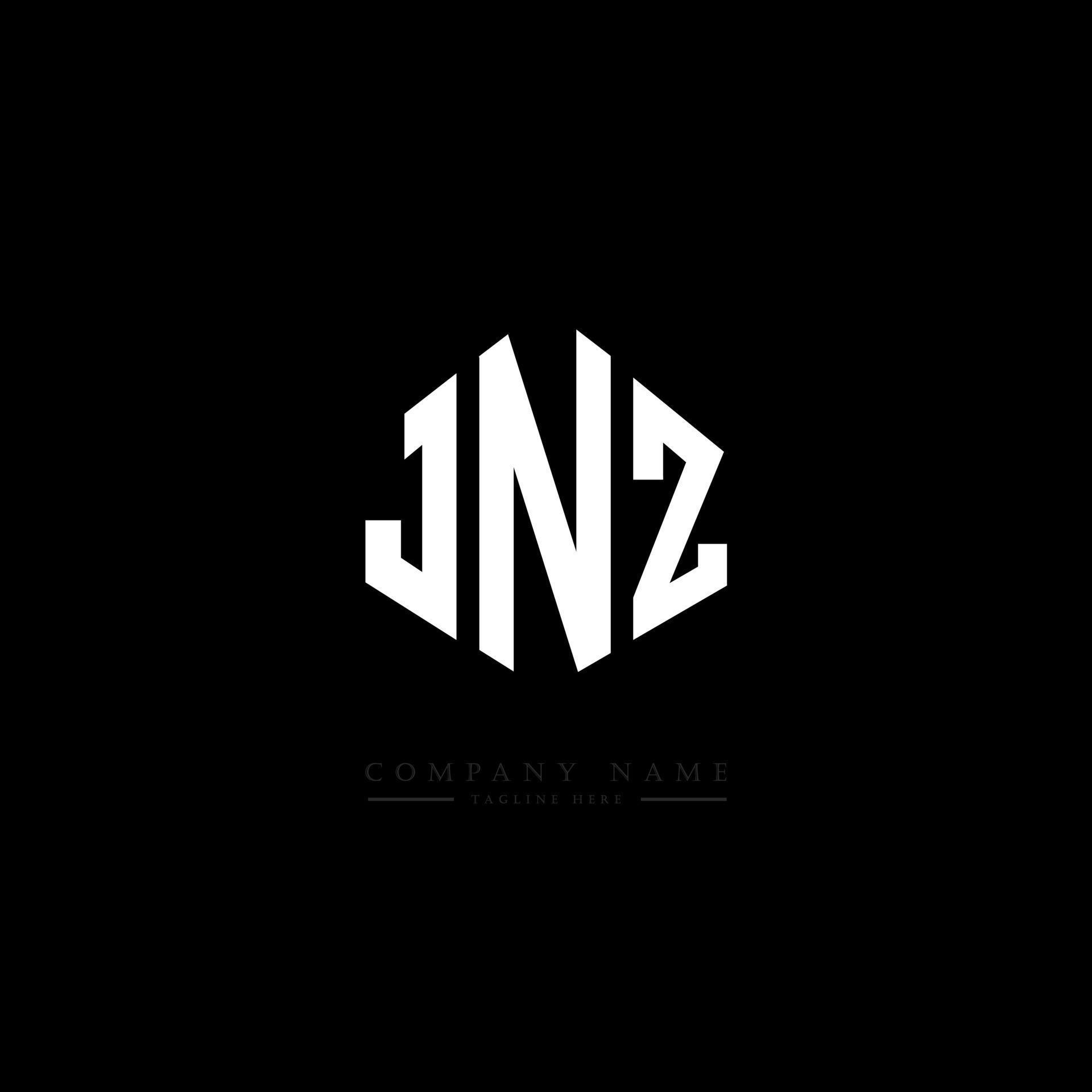 diseño de logotipo de letra jnz con forma de polígono. jnz polígono y diseño de logotipo en ...