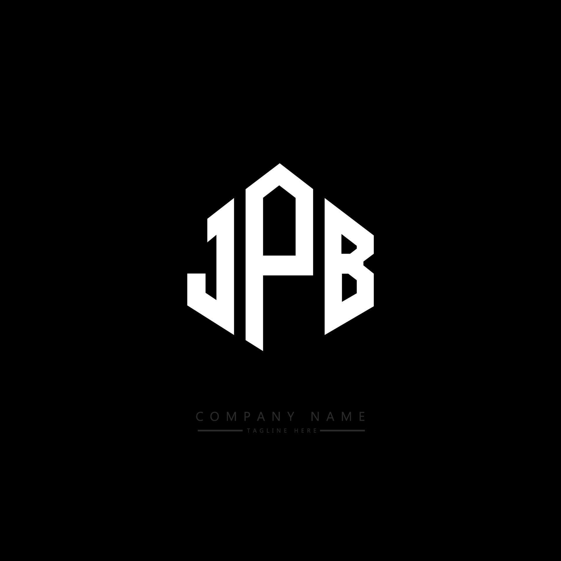 JPB letter logo design with polygon shape. JPB polygon and cube shape logo design. JPB hexagon ...