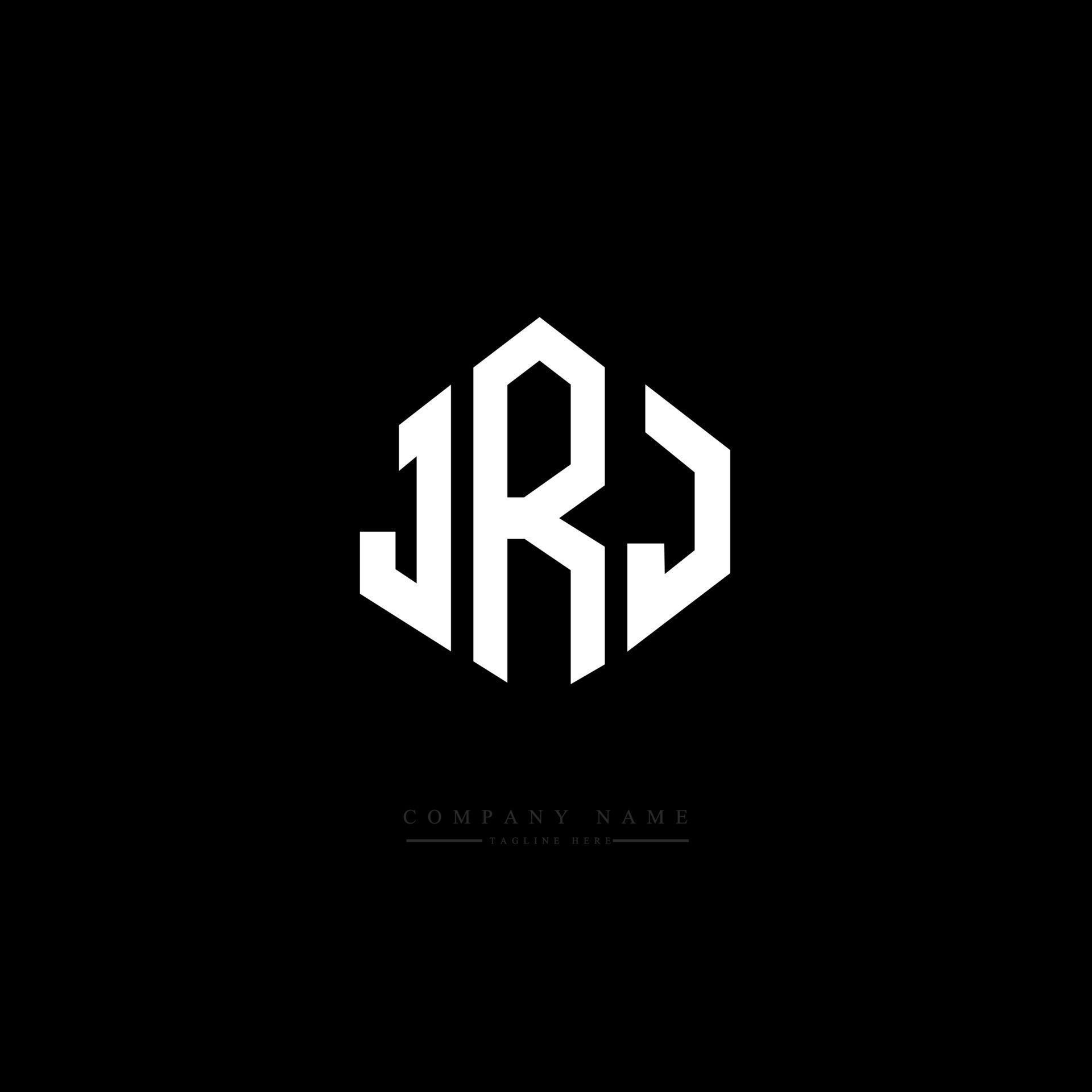 JRJ letter logo design with polygon shape. JRJ polygon and cube shape logo design. JRJ hexagon ...