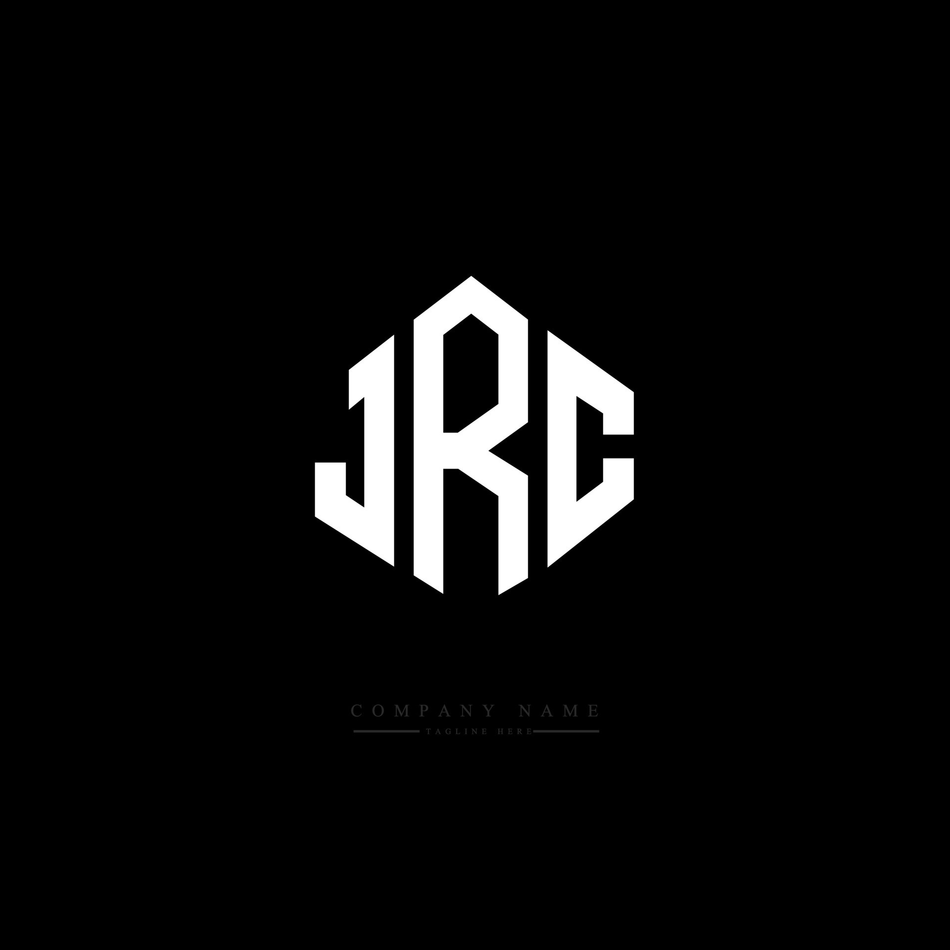 diseño de logotipo de letra jrc con forma de polígono. jrc polígono y diseño de logotipo en ...