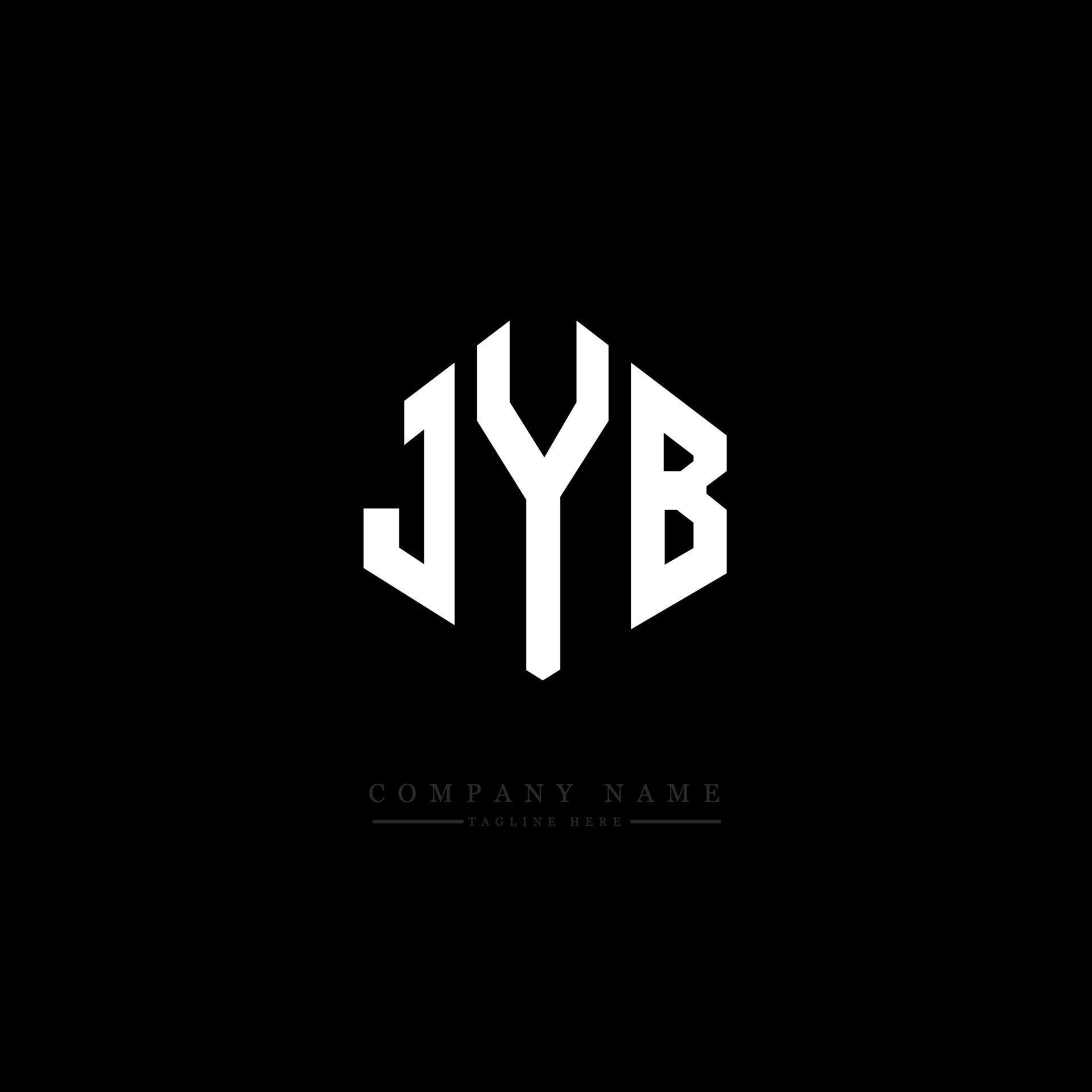 JYB letter logo design with polygon shape. JYB polygon and cube shape logo design. JYB hexagon ...