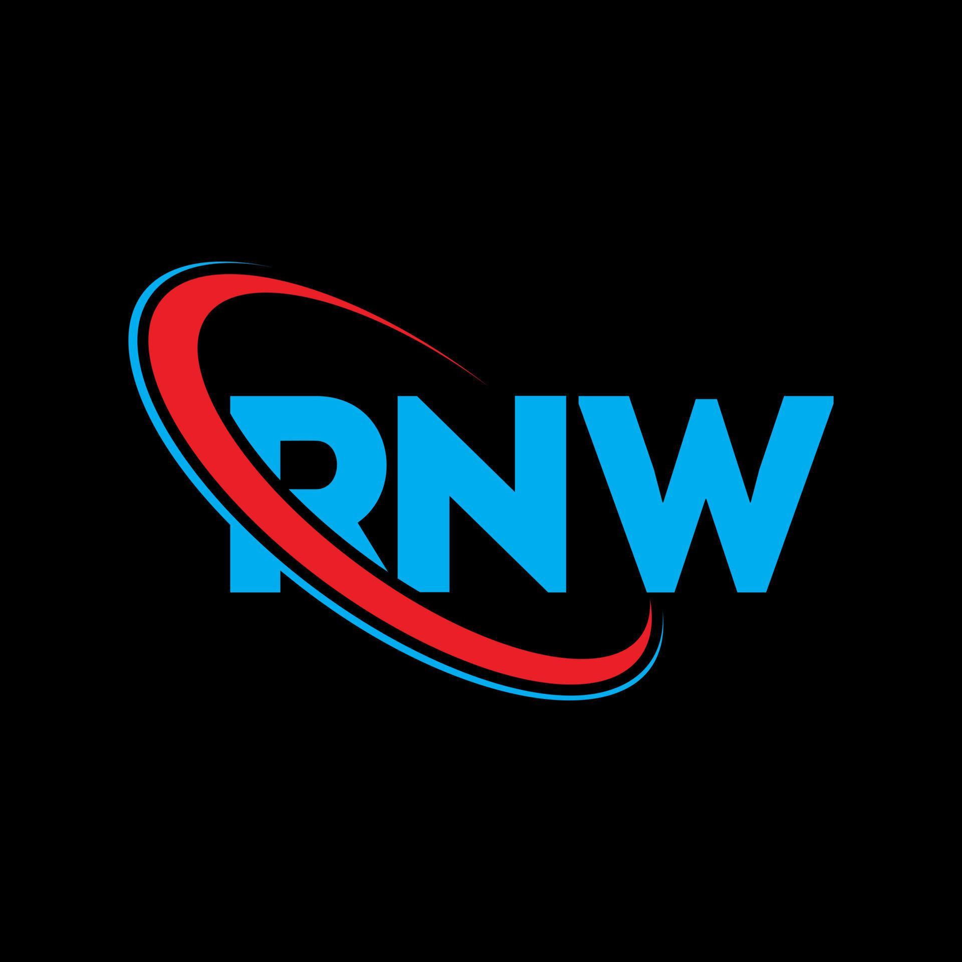 RNW logo. RNW letter. RNW letter logo design. Initials RNW logo linked with circle and uppercase ...