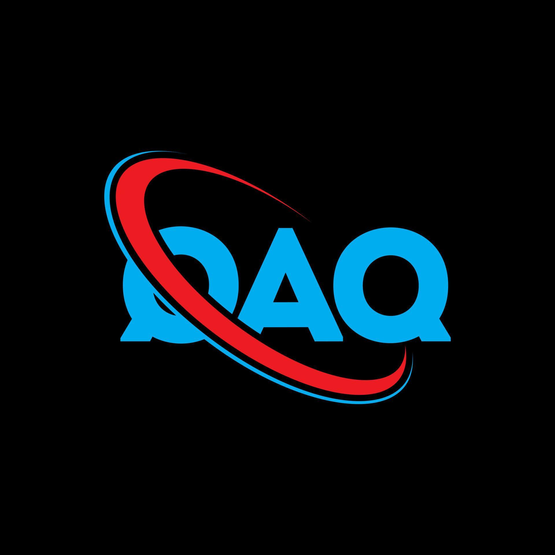 QAQ logo. QAQ letter. QAQ letter logo design. Initials QAQ logo linked with circle and uppercase ...