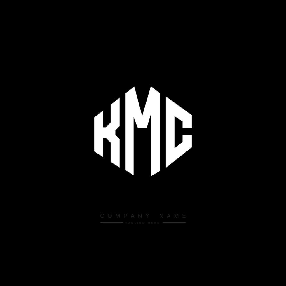 diseño de logotipo de letra kmc con forma de polígono. kmc polígono y diseño de logotipo en ...