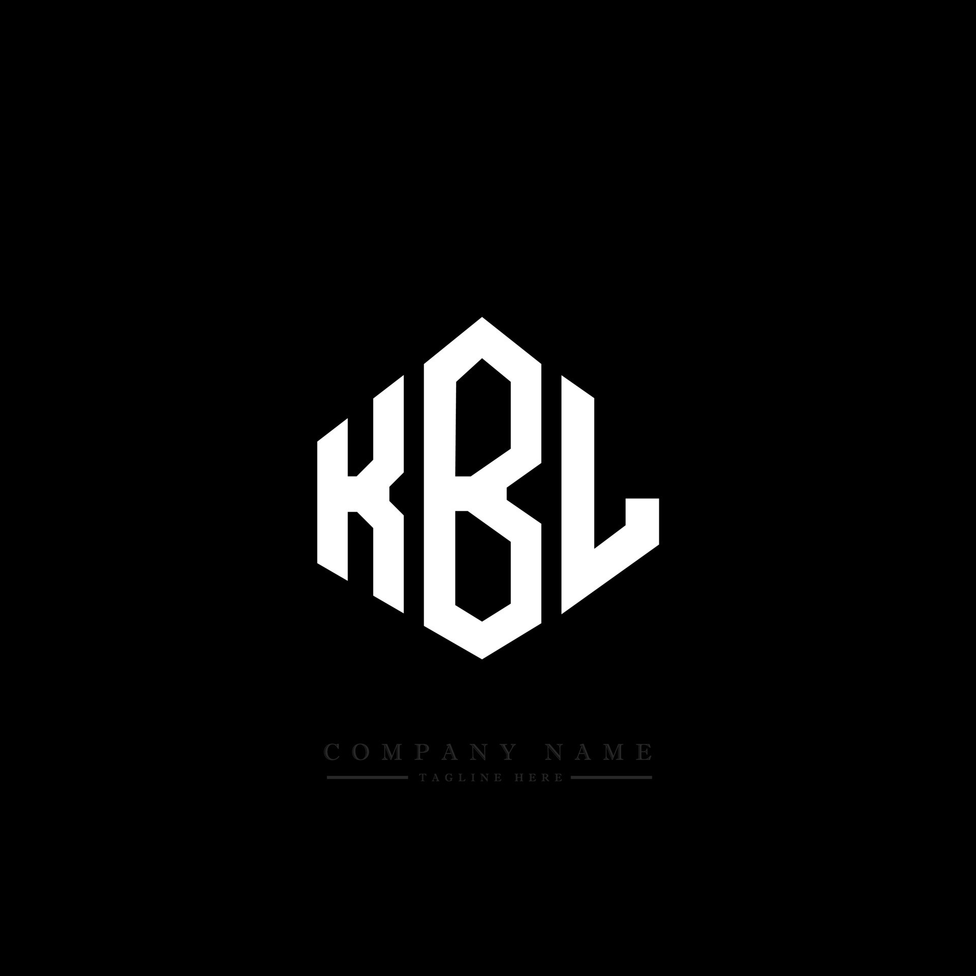 KBL letter logo design with polygon shape. KBL polygon and cube shape logo design. KBL hexagon ...