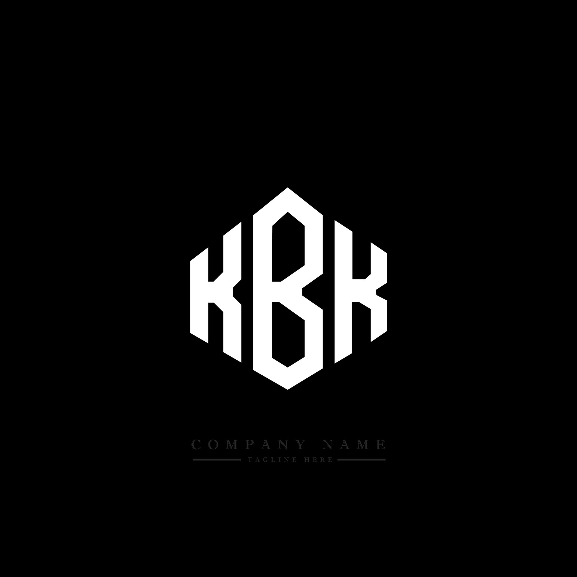 diseño de logotipo de letra kbk con forma de polígono. kbk polígono y diseño de logotipo en ...