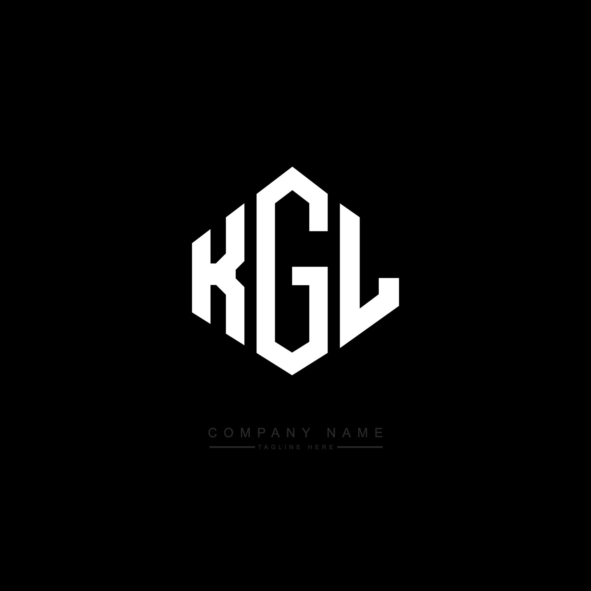 KGL letter logo design with polygon shape. KGL polygon and cube shape logo design. KGL hexagon ...