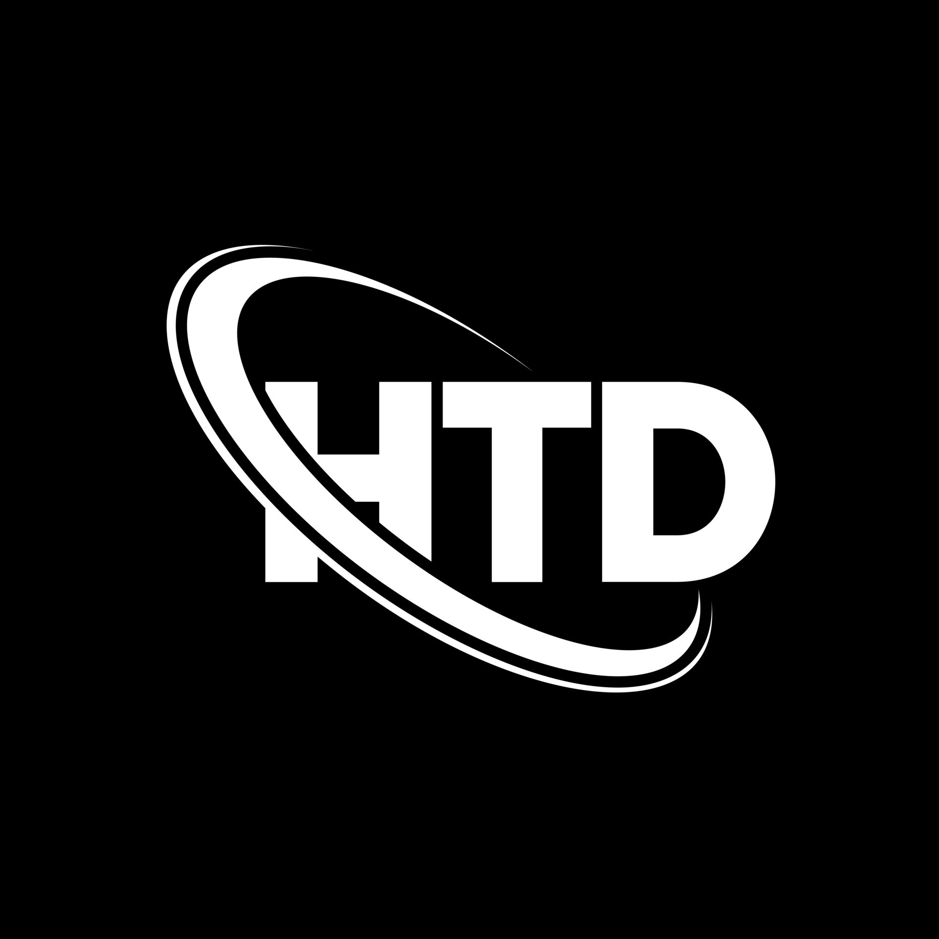 logotipo htd. letra htd. diseño de logotipo de letra htd. logotipo de iniciales htd vinculado ...