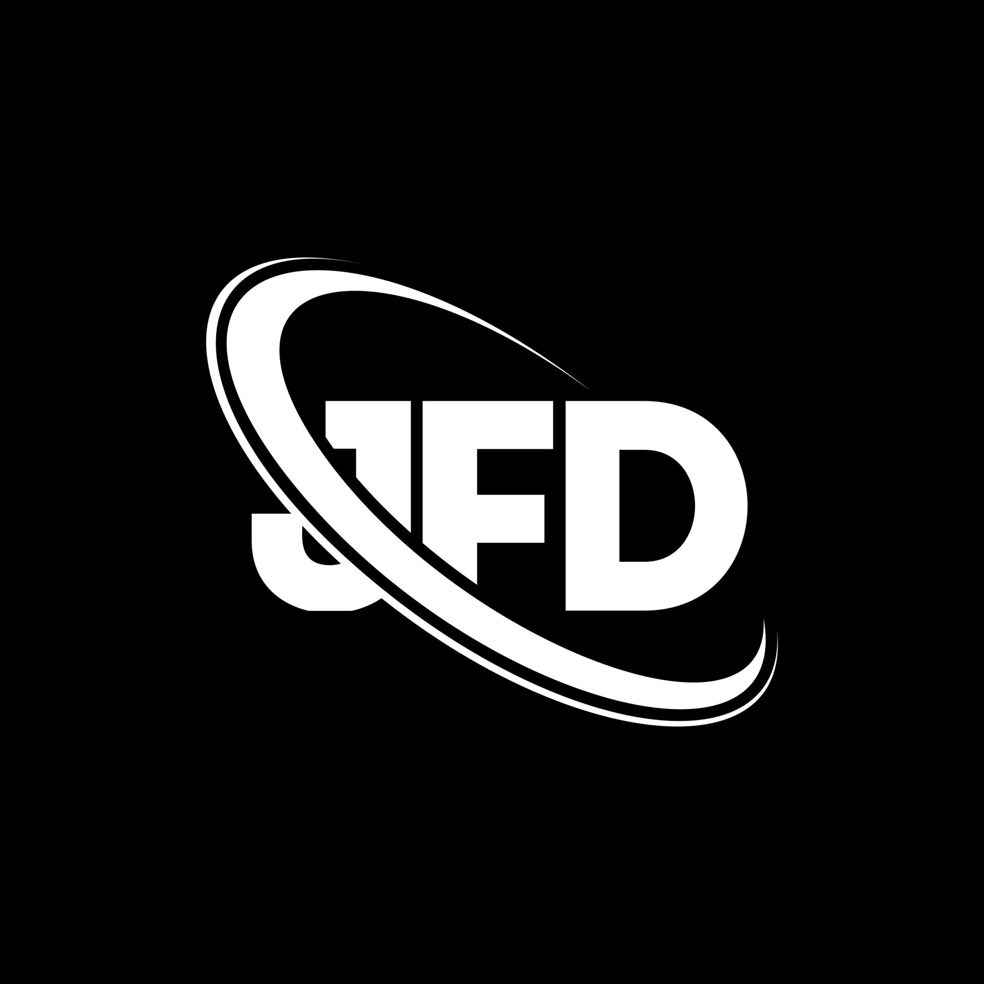logotipo jfd. carta jfd. diseño del logotipo de la letra jfd. Logotipo de iniciales jfd ...
