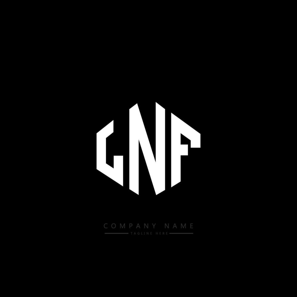 LNF letter logo design with polygon shape. LNF polygon and cube shape logo design. LNF hexagon ...