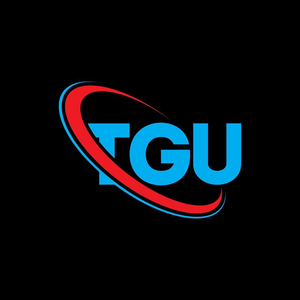 TGU logo. TGU letter. TGU letter logo design. Initials TGU logo linked with circle and uppercase ...