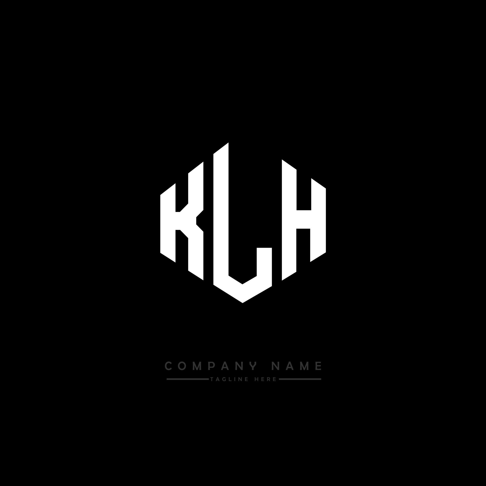 Diseño De Logotipo De Letra Klh Con Forma De Polígono Klh Polígono Y Diseño De Logotipo En