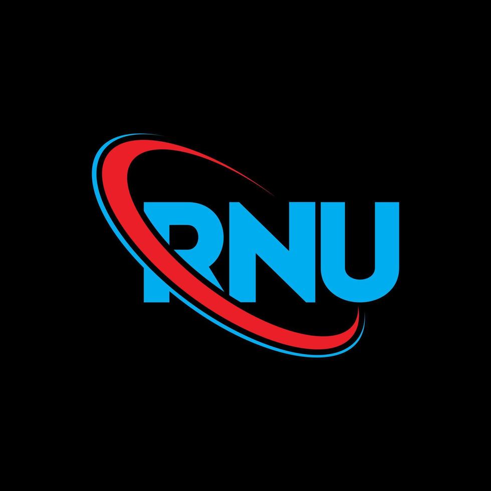 logotipo de rnu. letra rnu. diseño del logotipo de la letra rnu. logotipo de iniciales rnu ...