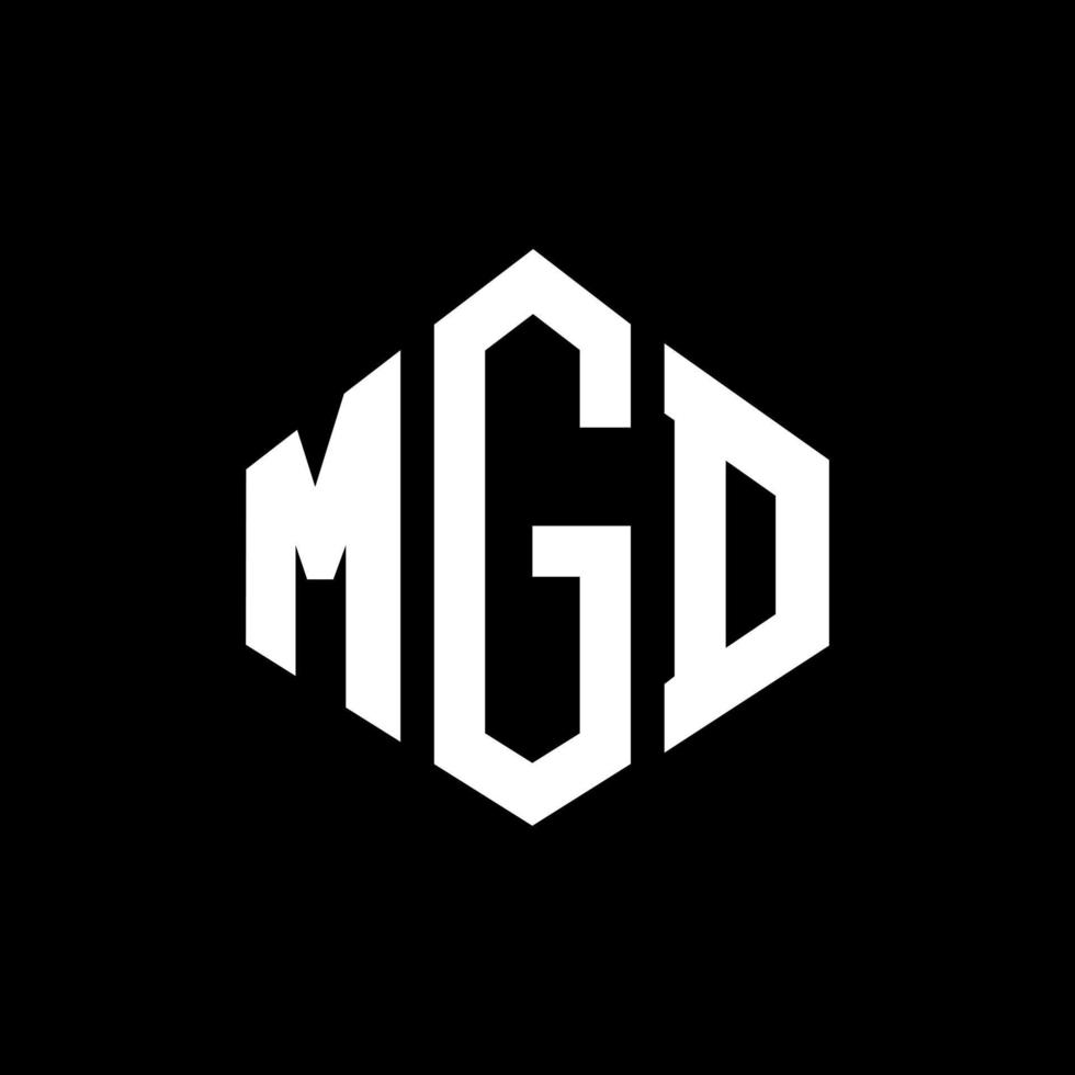 MGD letter logo design with polygon shape. MGD polygon and cube shape logo design. MGD hexagon ...