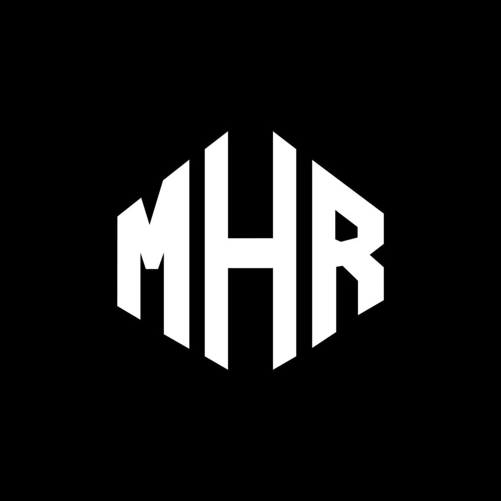 MHR letter logo design with polygon shape. MHR polygon and cube shape logo design. MHR hexagon ...