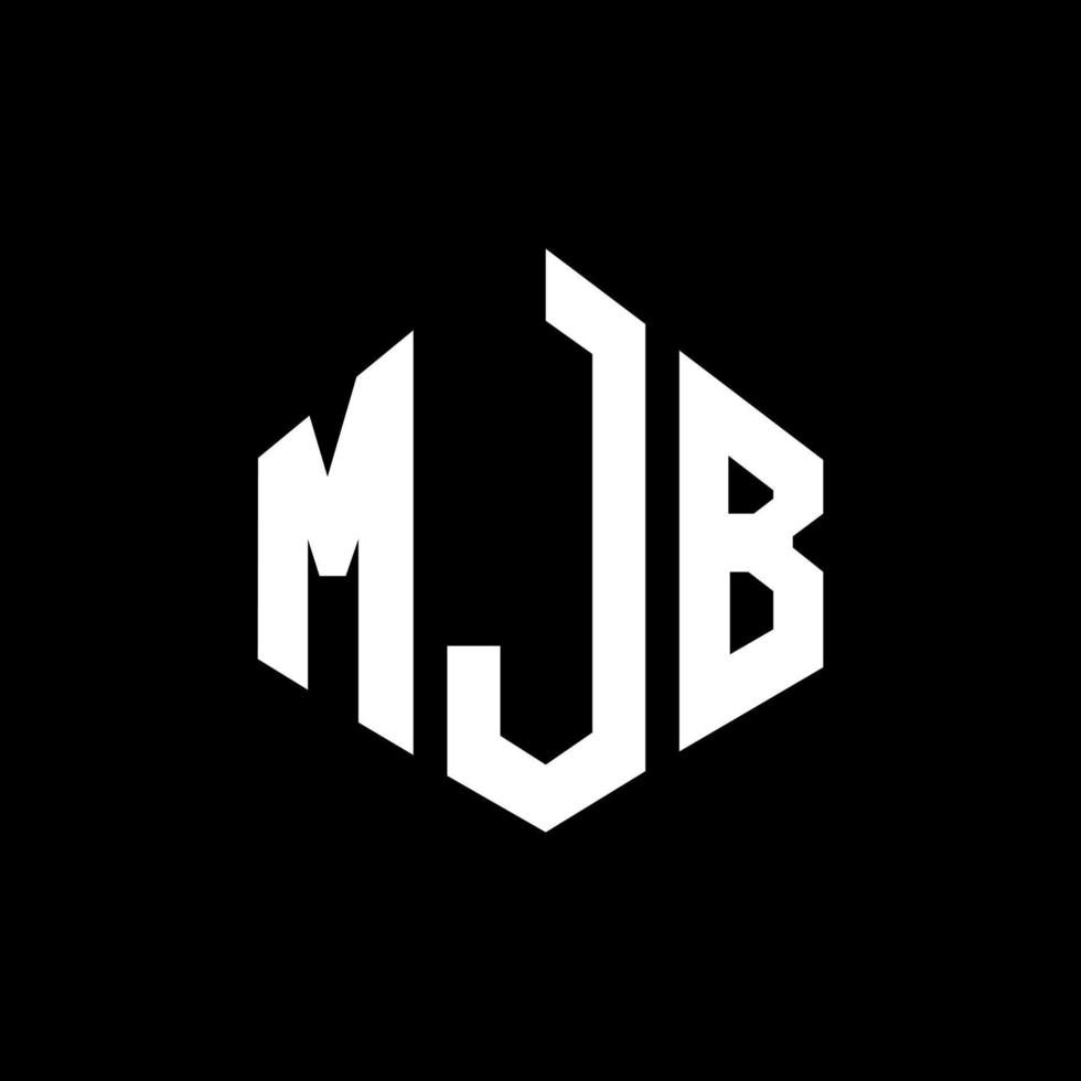 MJB letter logo design with polygon shape. MJB polygon and cube shape logo design. MJB hexagon ...