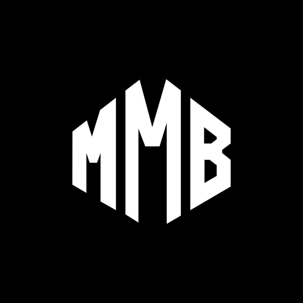 diseño de logotipo de letra mmb con forma de polígono. Diseño de logotipo en forma de cubo y ...