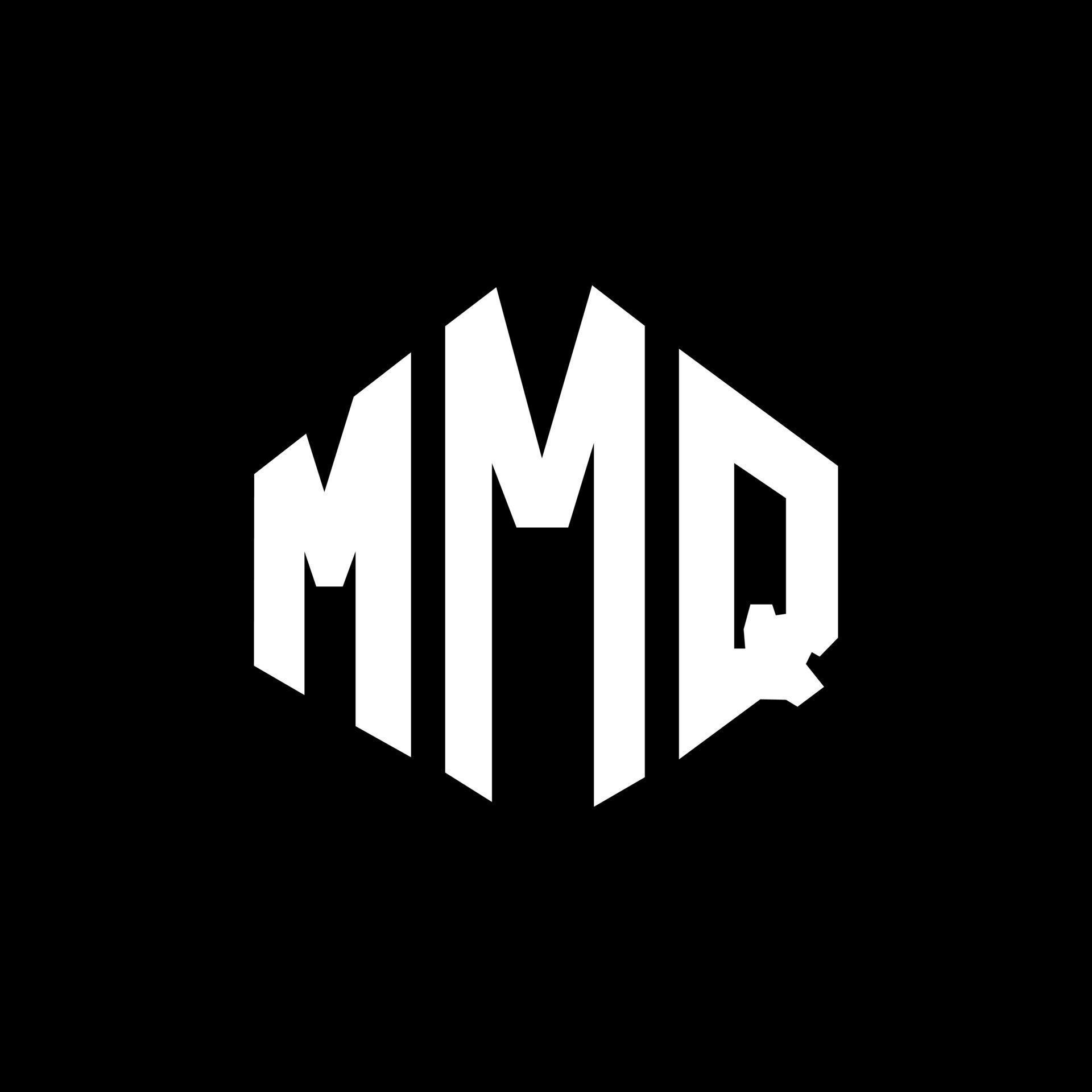 diseño de logotipo de letra mmq con forma de polígono. Diseño de logotipo en forma de cubo y ...