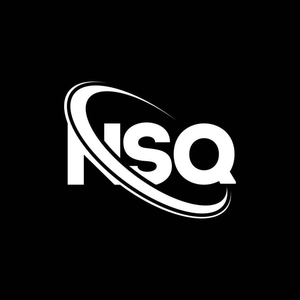logotipo de nsq. letra nsq. diseño del logotipo de la letra nsq. logotipo de las iniciales nsq ...
