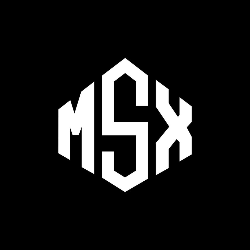 MSX letter logo design with polygon shape. MSX polygon and cube shape logo design. MSX hexagon ...