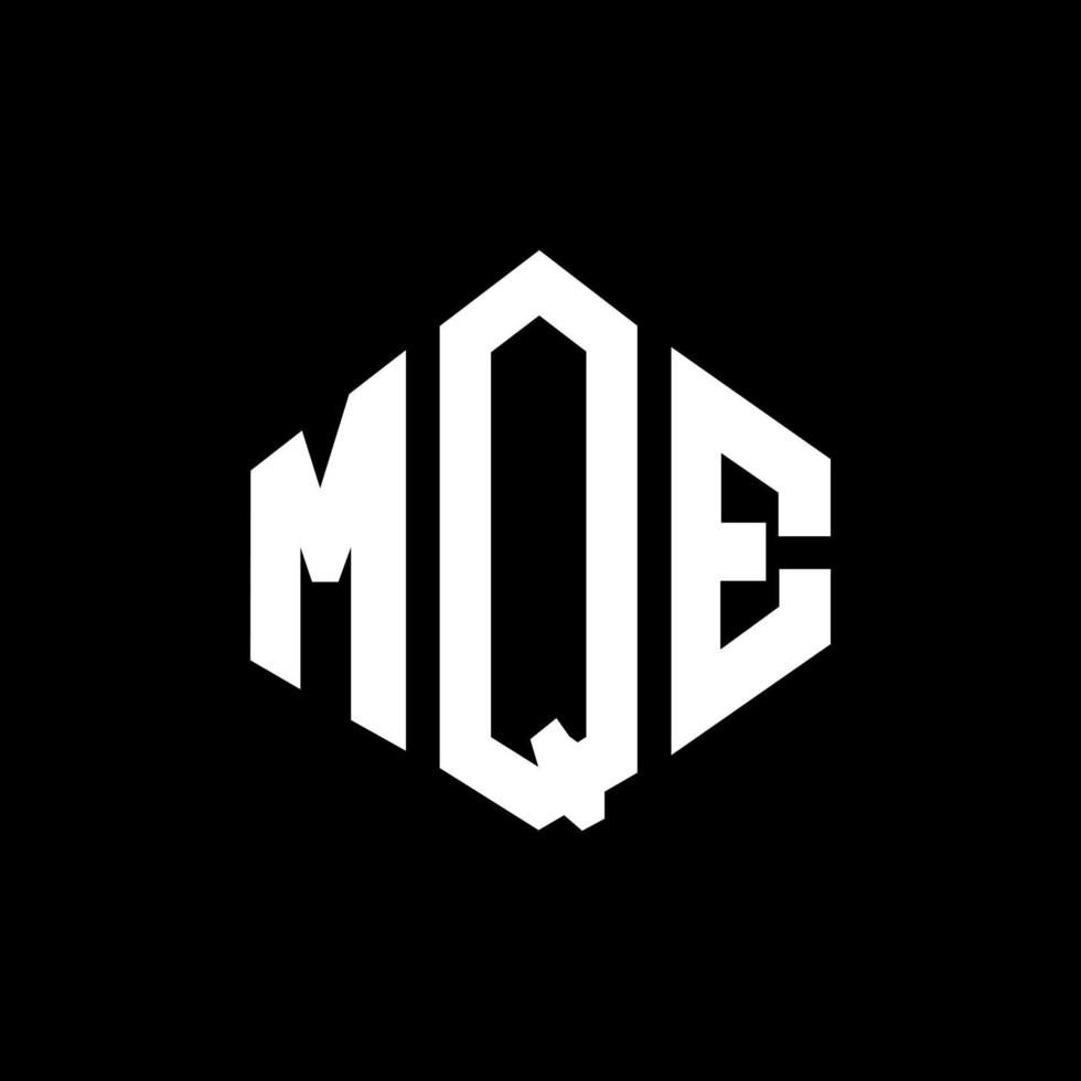 diseño de logotipo de letra mqe con forma de polígono. Diseño de logotipo en forma de cubo y ...