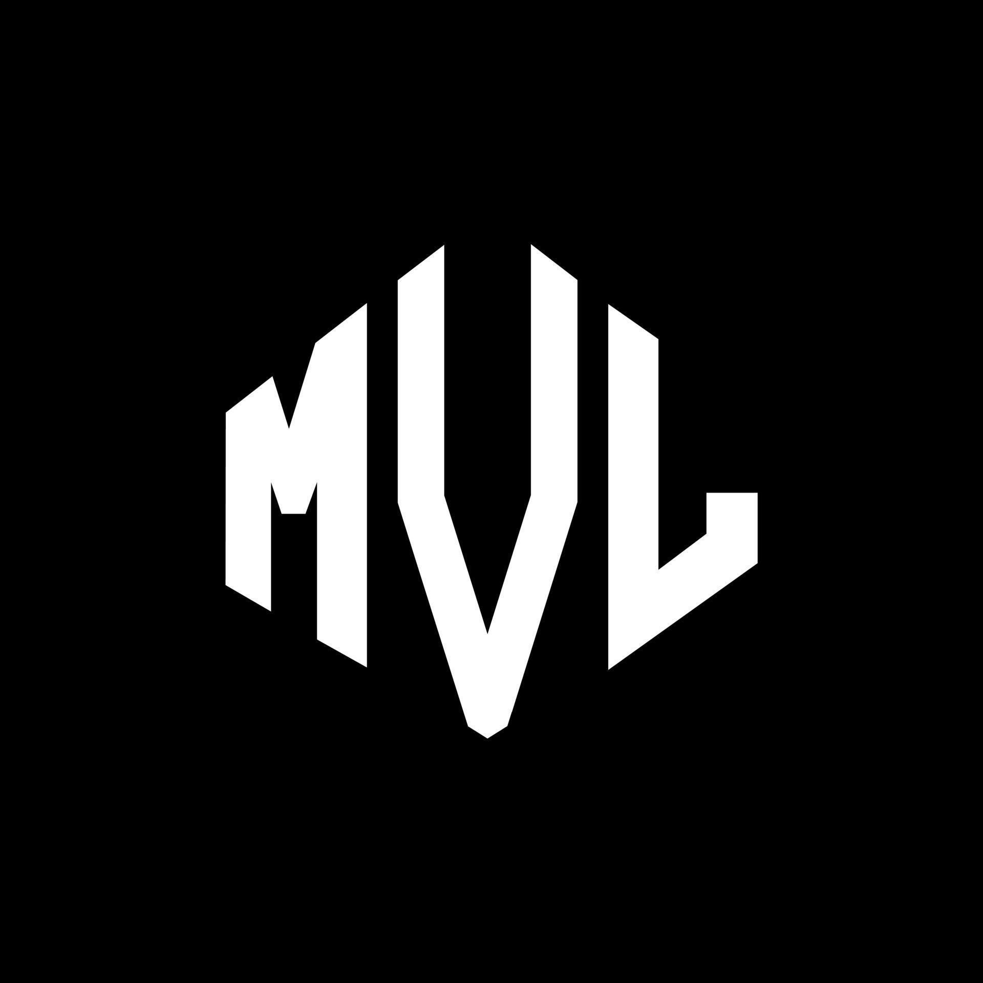 MVL letter logo design with polygon shape. MVL polygon and cube shape logo design. MVL hexagon ...