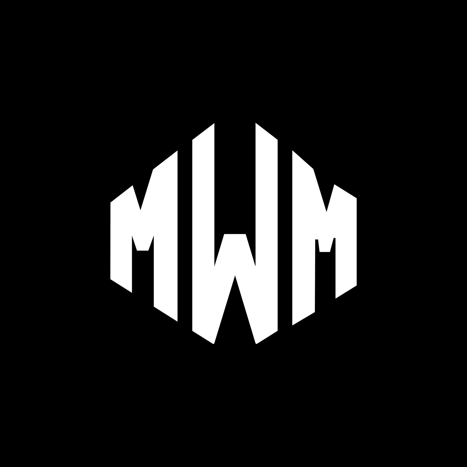 diseño de logotipo de letra mwm con forma de polígono. mwm polígono y diseño de logotipo en ...