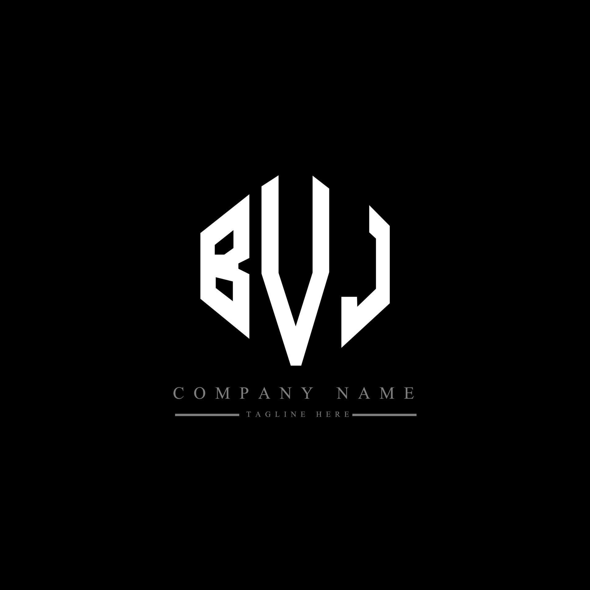 diseño de logotipo de letra bvj con forma de polígono. bvj polígono y diseño de logotipo en ...