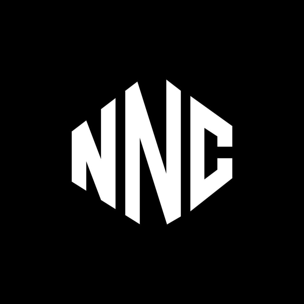 diseño de logotipo de letra nnc con forma de polígono. Diseño de logotipo en forma de cubo y ...