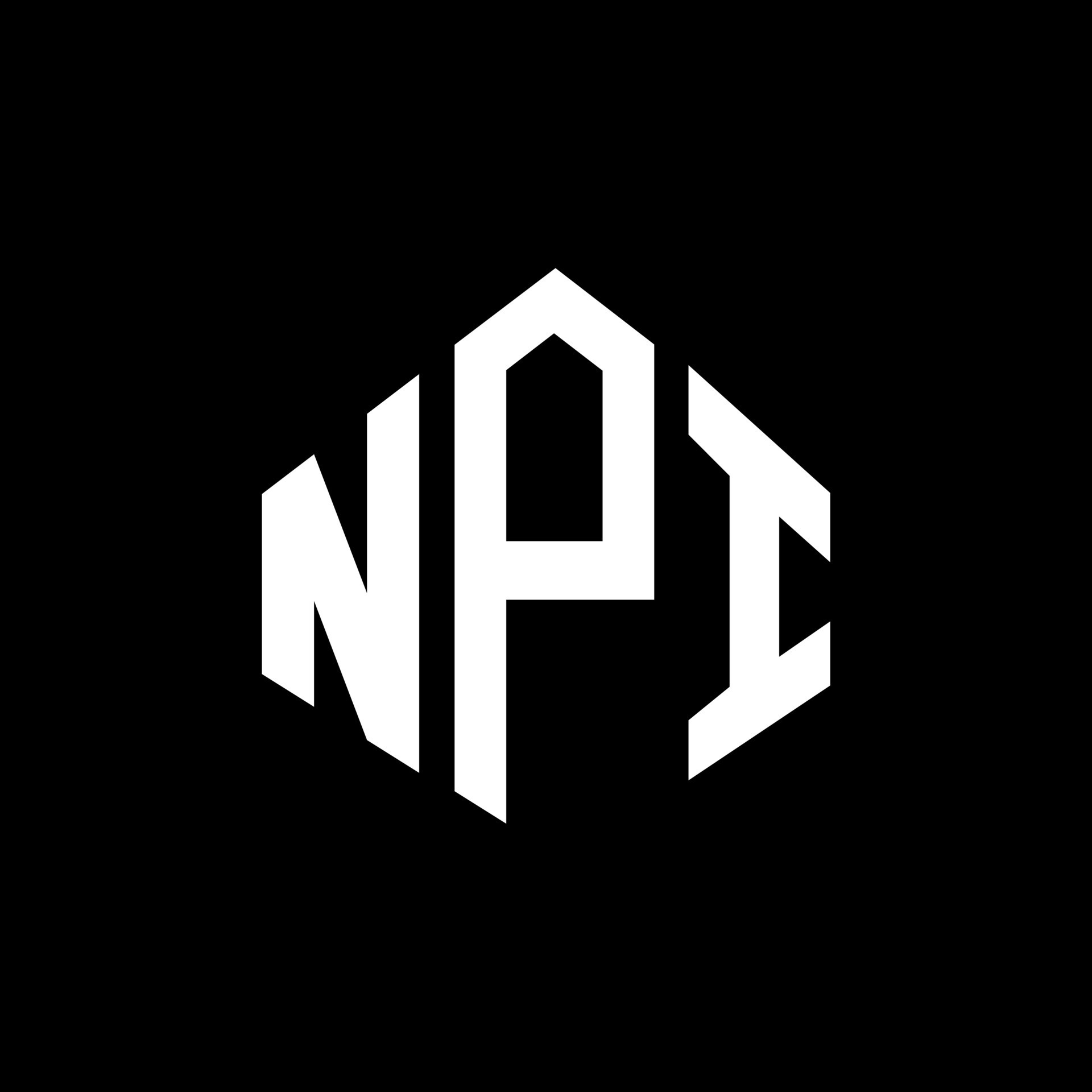NPI letter logo design with polygon shape. NPI polygon and cube shape logo design. NPI hexagon ...