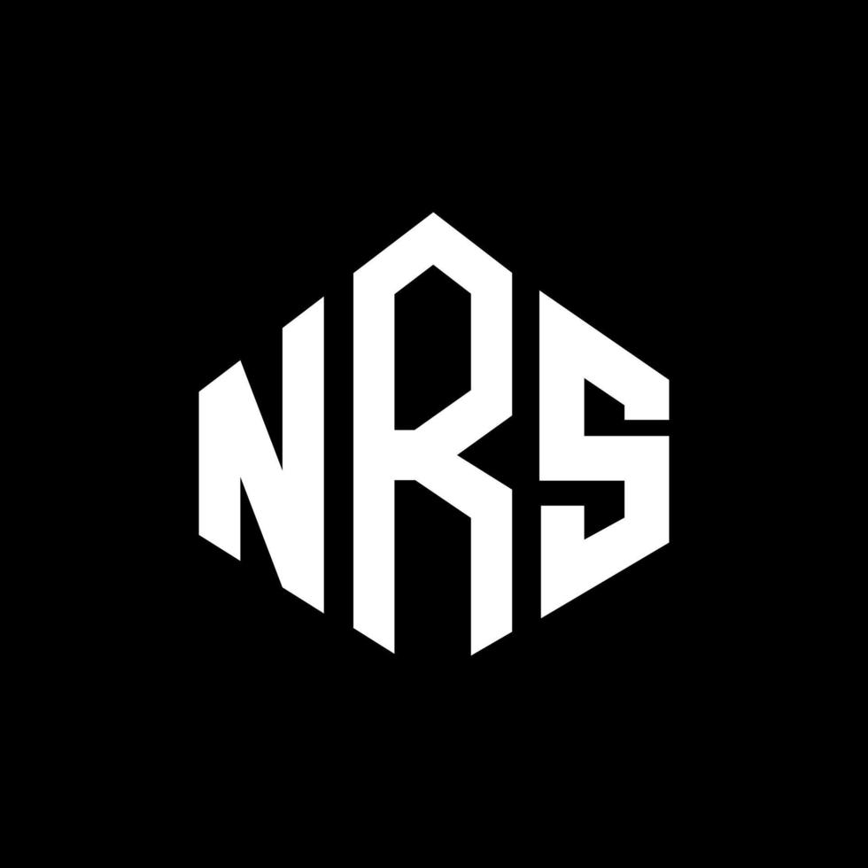 diseño de logotipo de letra nrs con forma de polígono. diseño de logotipo en forma de cubo y ...