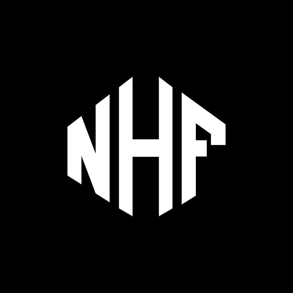 NHF letter logo design with polygon shape. NHF polygon and cube shape logo design. NHF hexagon ...